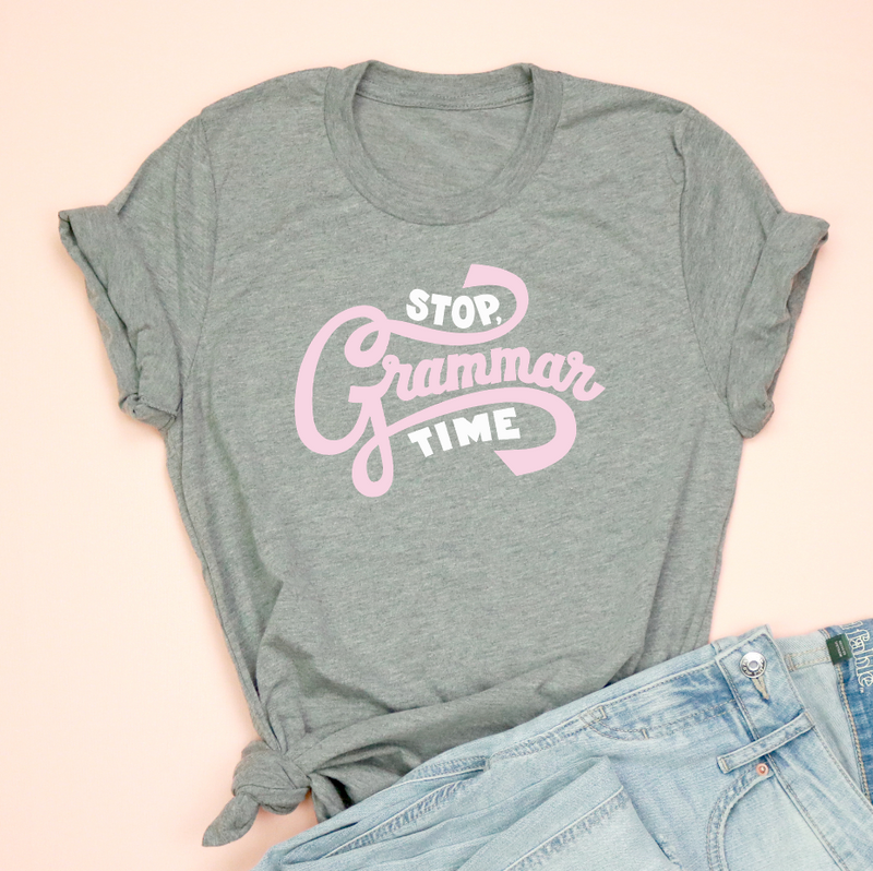 Stop Grammar Time Jersey Tee – Saturday Morning Pancakes