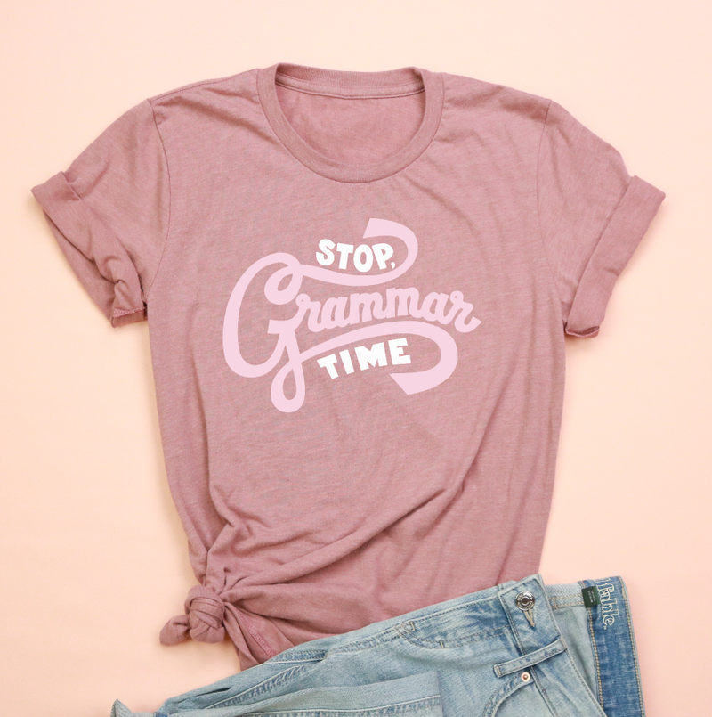 Stop Grammar Time Jersey Tee – Saturday Morning Pancakes