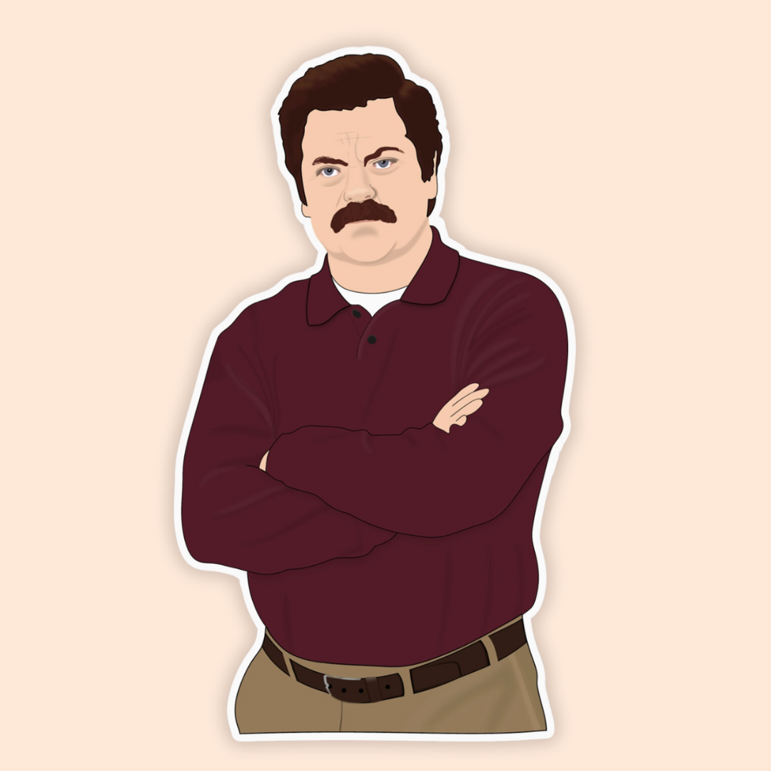 Desenho Animado De Ron Swanson Funko Pop! Parks And Recreation